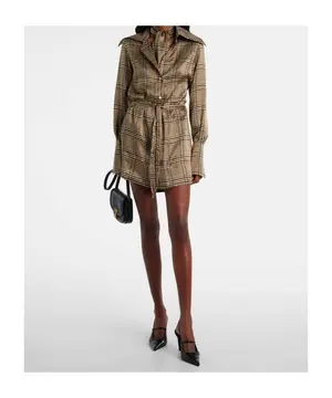 PATOU Plaid Shirt Dress