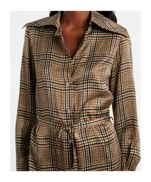 PATOU Plaid Shirt Dress