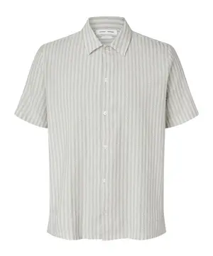 SAMSOE SAMSOE Striped Shirt - White