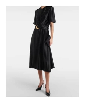 Altuzarra Honey Belted Silk Satin Midi Dress