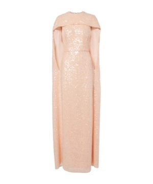 Erdem Sequined Chiffon Gown - Nude