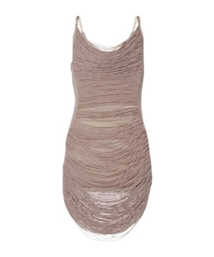 Attico Fringed Minidress - Nude