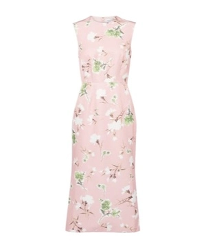 Erdem Floral Cotton-blend Faille Midi Dress - Pink