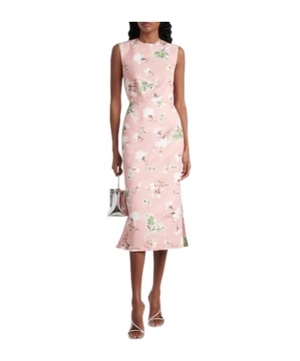 Erdem Floral Cotton-blend Faille Midi Dress