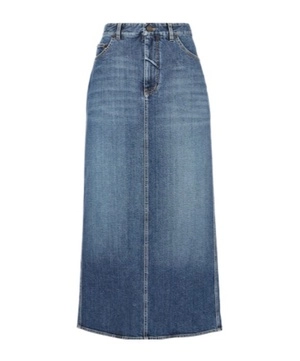 Ralph Lauren High-rise Denim Maxi Skirt - Blue