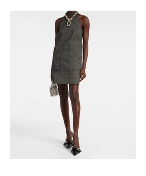 COURREGES Sleeveless A-line Mini Dress With Patch Pockets