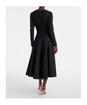 Oscar De La Renta Cutout Wool-blend Dress