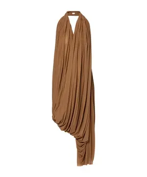 Magda Butrym Draped Open-back Cocktail Dress - Brown