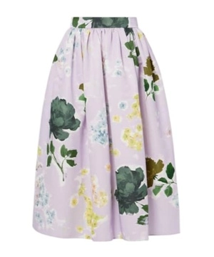 Erdem Floral Cotton-blend Midi Skirt - White