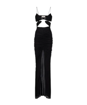 Blumarine Cutout Jersey Gown - Black