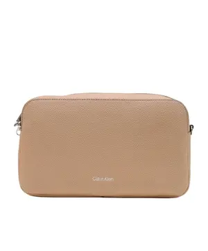 Calvin Klein Zippered Shoulder Bag - Nude