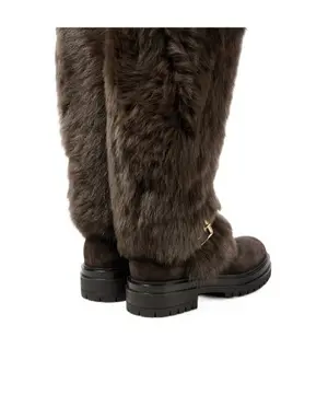 GIANVITO ROSSI Shearling And Suede Snow Boots