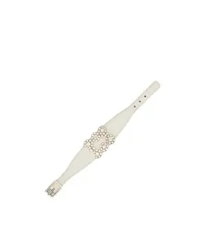 ROGER VIVIER Flower Strass Buckle Bracelet