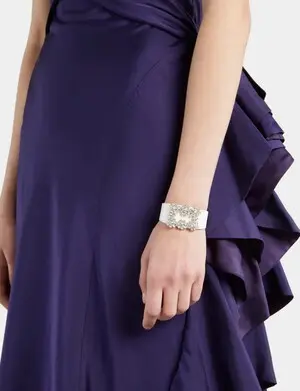 ROGER VIVIER Flower Strass Buckle Bracelet