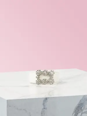 ROGER VIVIER Flower Strass Buckle Bracelet