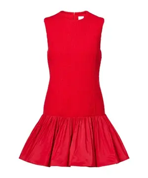 PATOU Tweed Mini Dress - Red