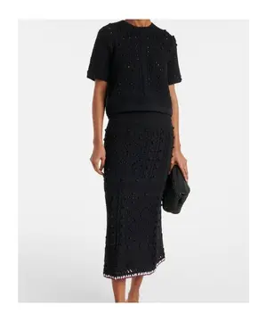 Dorothee Schumacher Cotton-blend Crochet Midi Skirt