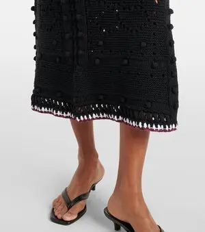 Dorothee Schumacher Cotton-blend Crochet Midi Skirt