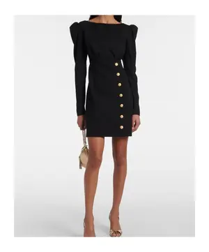 Alessandra Rich Wool-blend Crêpe Minidress