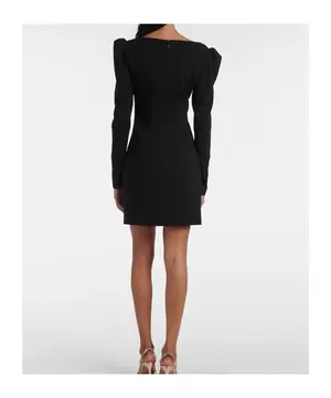 Alessandra Rich Wool-blend Crêpe Minidress
