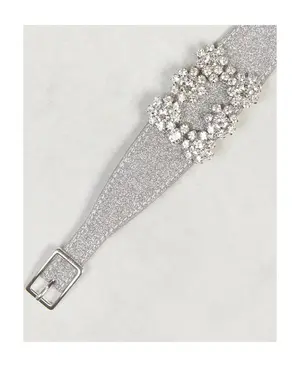 ROGER VIVIER Flower Strass Buckle Bracelet