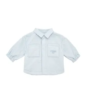 Fendi Poplin Baby Jacket - Light Blue