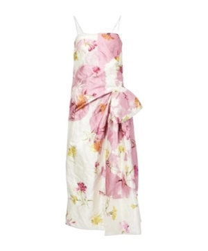 Erdem Floral Gathered Midi Dress