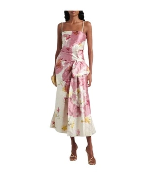 Erdem Floral Gathered Midi Dress