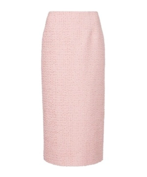 Carolina Herrera Tweed Pencil Skirt - Pink