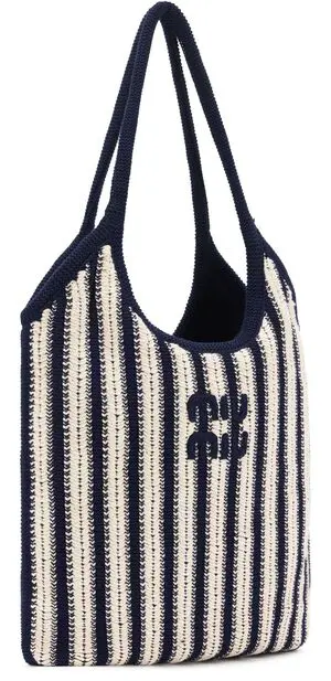 Miu Miu Ivy Braided Cotton Shoulder Bag