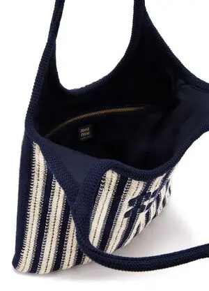 Miu Miu Ivy Braided Cotton Shoulder Bag