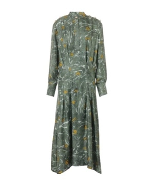 Altuzarra Felicia Studded Silk Maxi Dress - Green