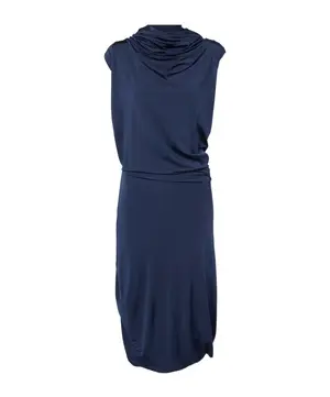 Magda Butrym Hooded Jersey Midi Dress - Blue