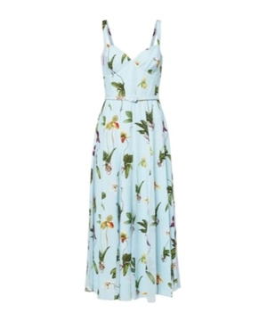 Oscar De La Renta V Neck Day Dresses
