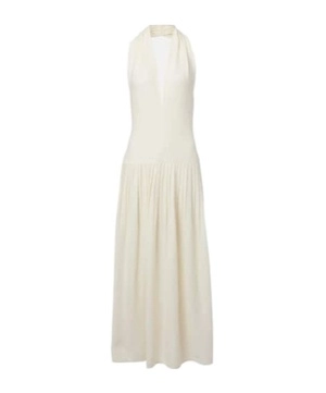 Proenza Schouler Tala Halterneck Georgette Maxi Dress - White