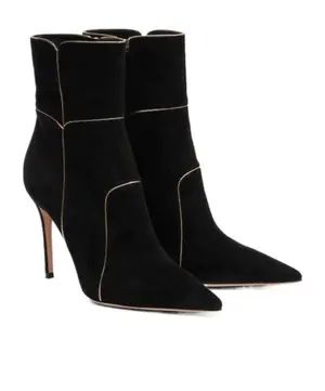 GIANVITO ROSSI Suede Ankle Boots - Black