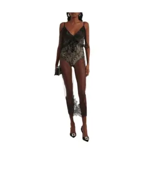 Amina Muaddi Lace Slingback Pumps