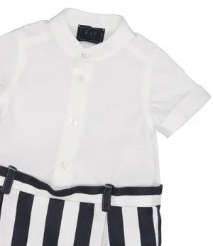 FAY Striped-panel Romper