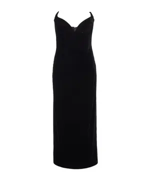 MUGLER Sweetheart Sleeveless Dress - Black