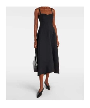 JIL SANDER Gabardine Midi Dress
