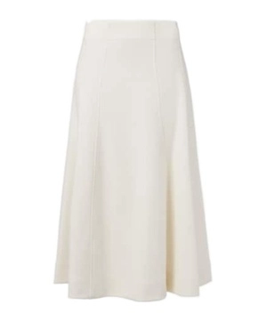 JIL SANDER Knitted Midi Skirt - White