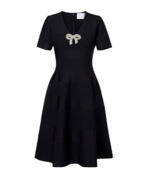 Carolina Herrera Bow-detail Embellished Minidress - Black