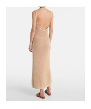 Elie Saab Floral Appliqué Crochet Maxi Dress