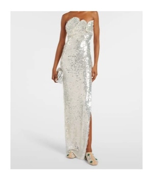 Christopher Esber Opaline Sequined Strapless Gown