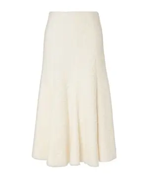 Gabriela Hearst Amy Cashmere And Wool-blend Midi Skirt - White