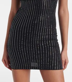Attico Embellished Cotton Minidress