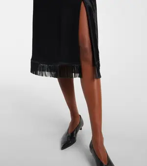 JIL SANDER Fringed Midi Skirt