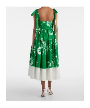 Erdem Floral Cotton Poplin Midi Dress