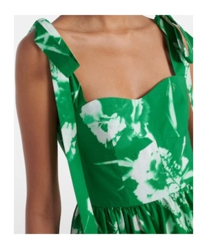 Erdem Floral Cotton Poplin Midi Dress