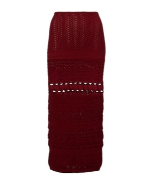 Elie Saab Cut-out Knitted Midi Skirt - Brown